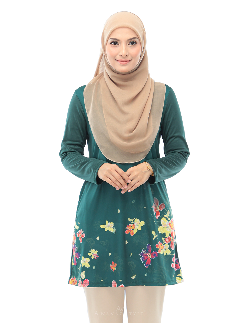 Awanazstyle | Muslimah With Fashion | Embun | Dark Green