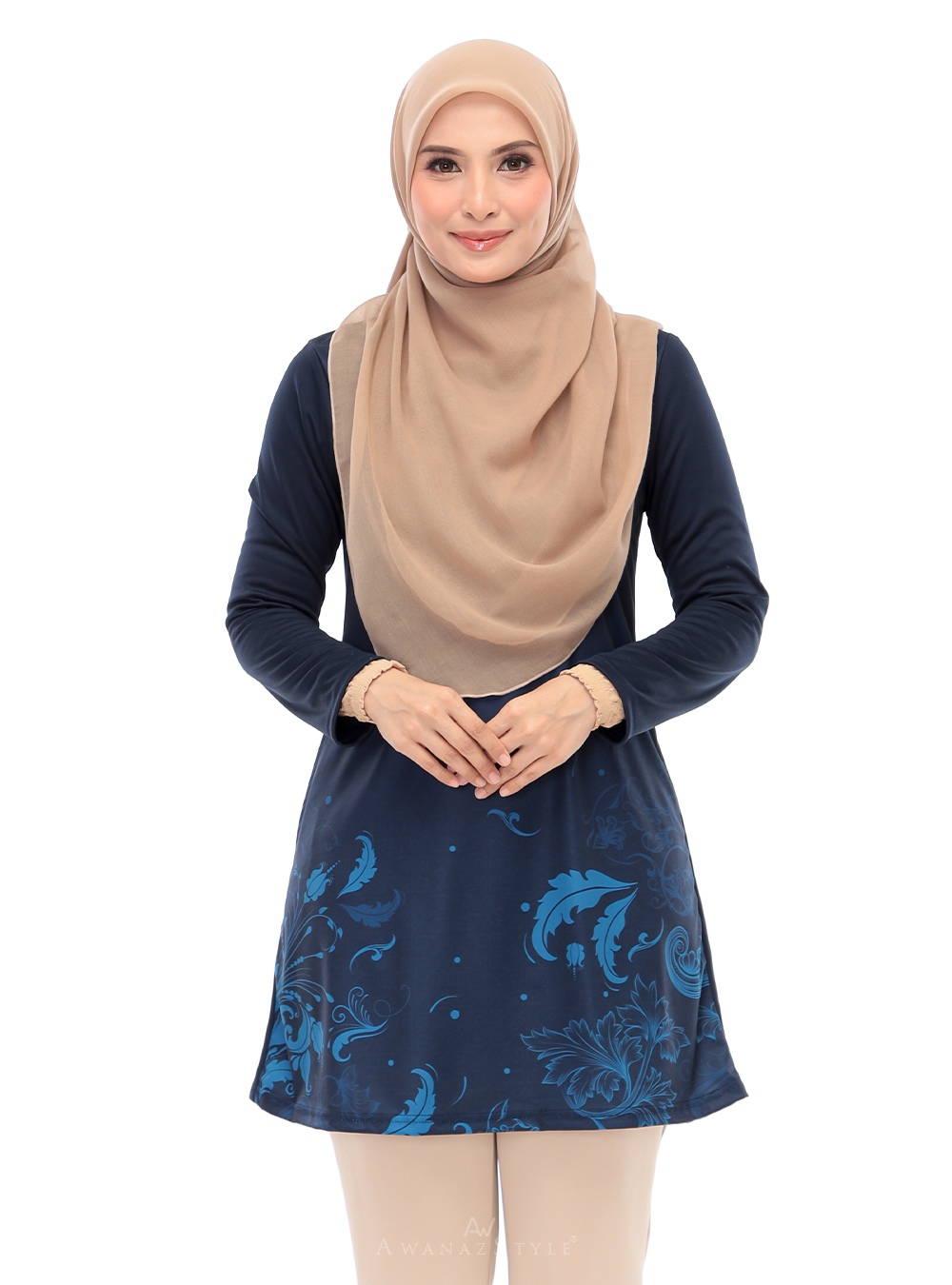 Awanazstyle | Muslimah With Fashion | Nuha | Navy Blue