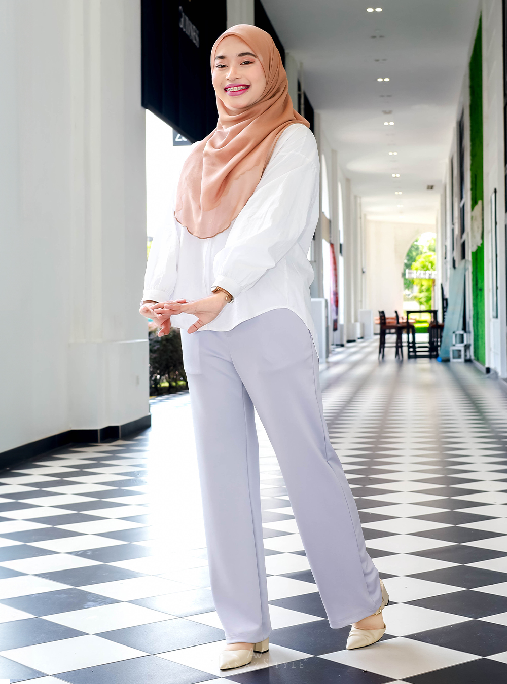 Awanazstyle | Muslimah With Fashion | Nea | Blue Grey