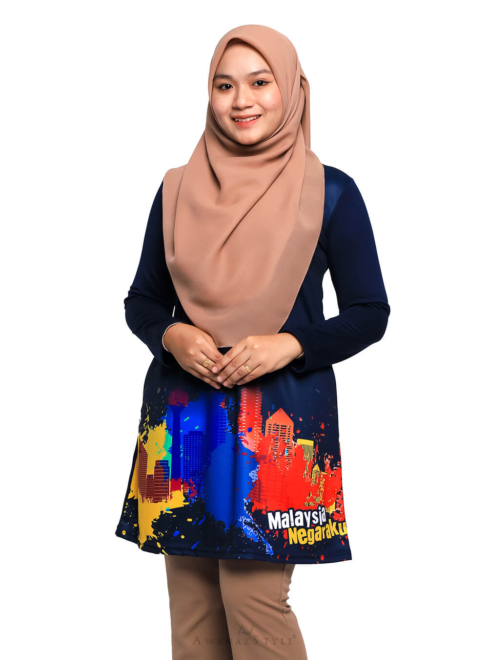 Awanazstyle | Muslimah With Fashion | Jebat | Navy Blue