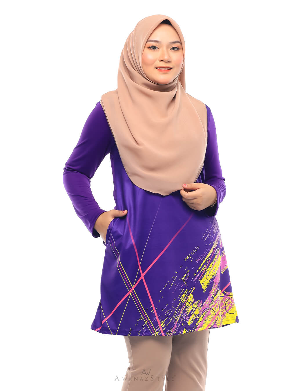 Awanazstyle | Muslimah With Fashion | Rama | Dark Purple