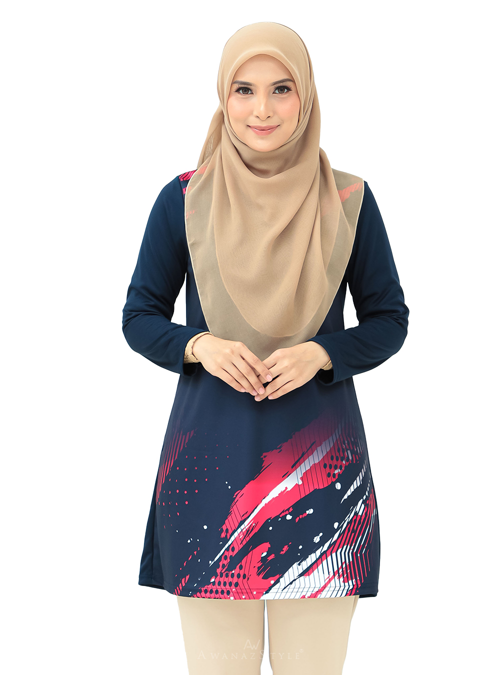 Awanazstyle | Muslimah With Fashion | Meeya | Navy Blue